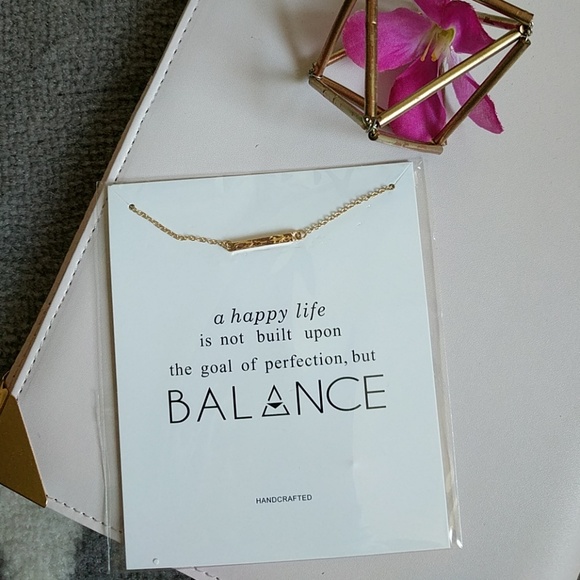 Jewelry | Nwt Gold Minimal Hammer Bar Necklace | Poshmark